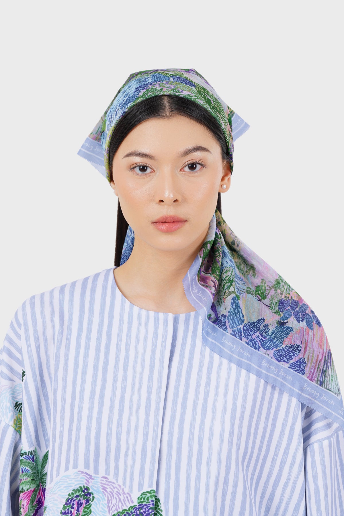 Art De La Nature Scarf - Blue – Benang Jarum