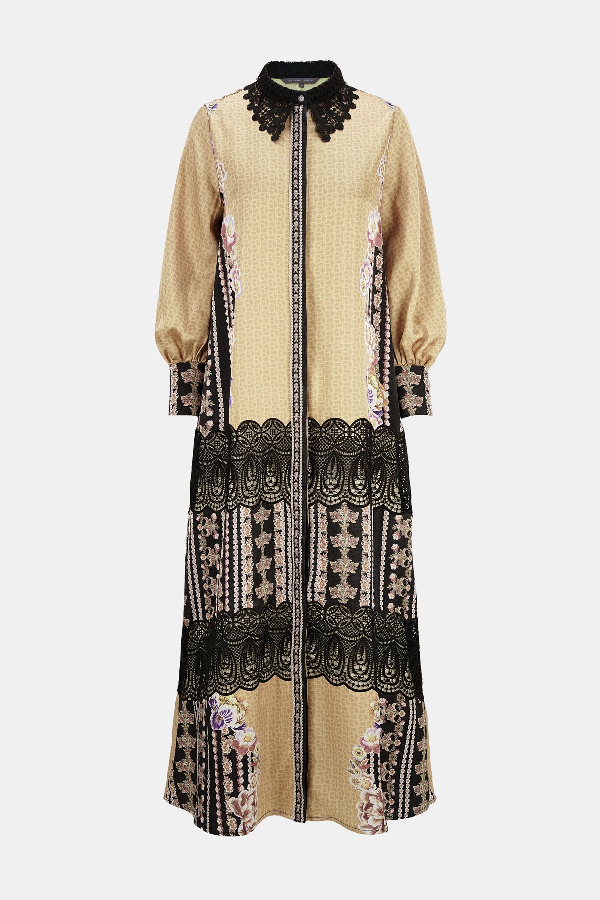 Blooming Eid Lace Dress - Marigold – Benang Jarum