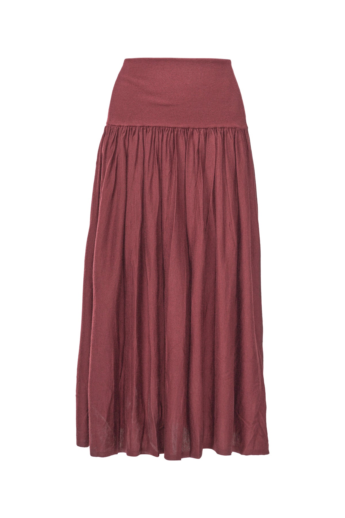 Giselle Knit Skirt - Maroon – Benang Jarum