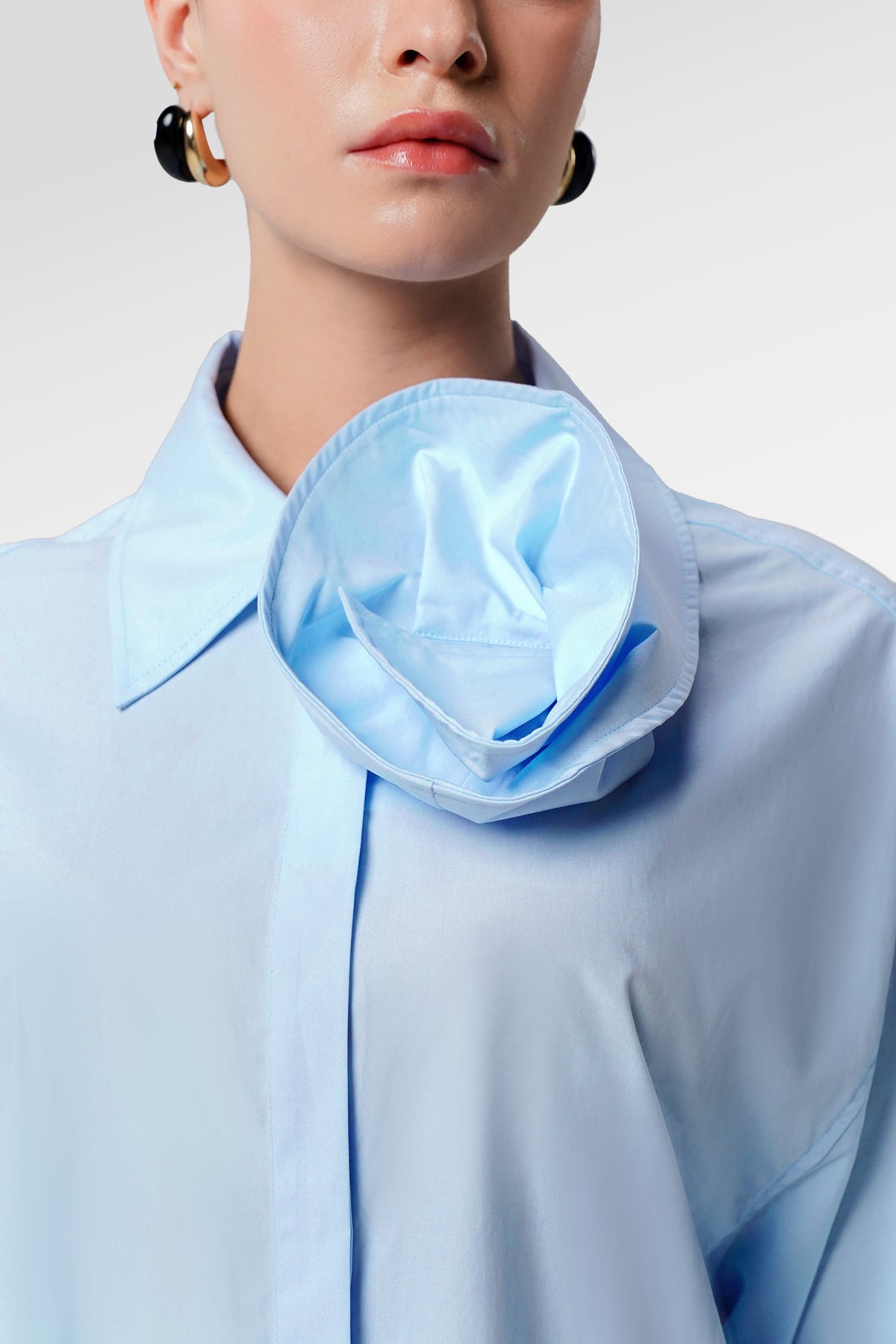 Grace Floral Shirt - Blue – Benang Jarum