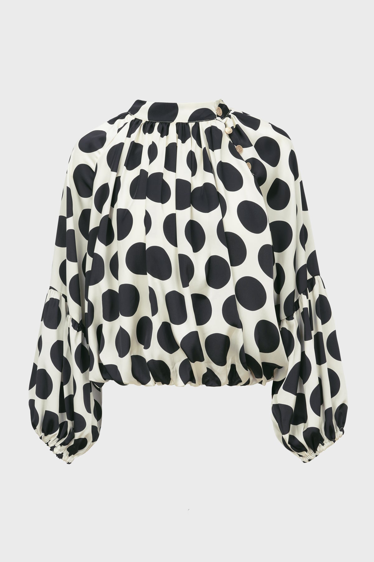 Jazzlyn Polka Blouse - Off White – Benang Jarum