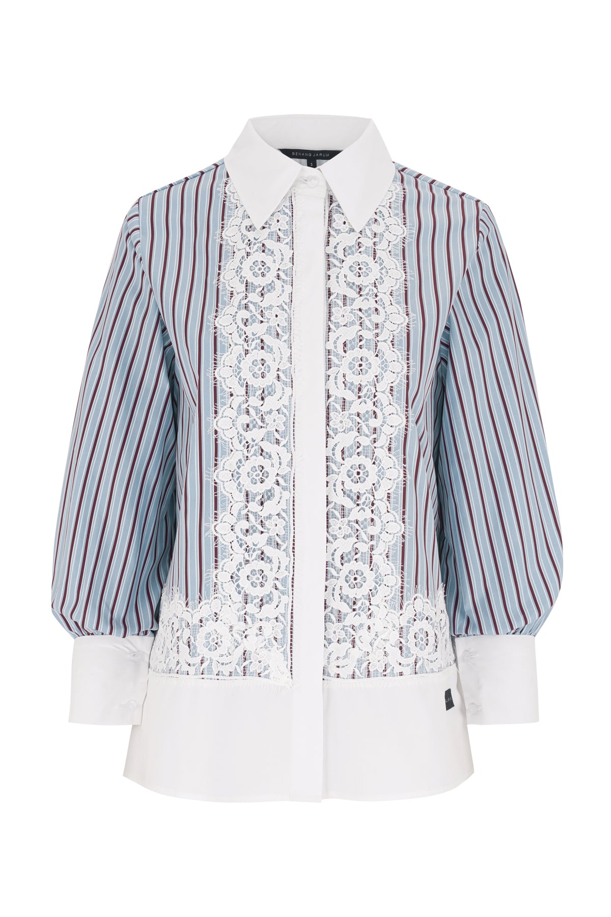 Nara Lace Shirt - Ash Blue – Benang Jarum