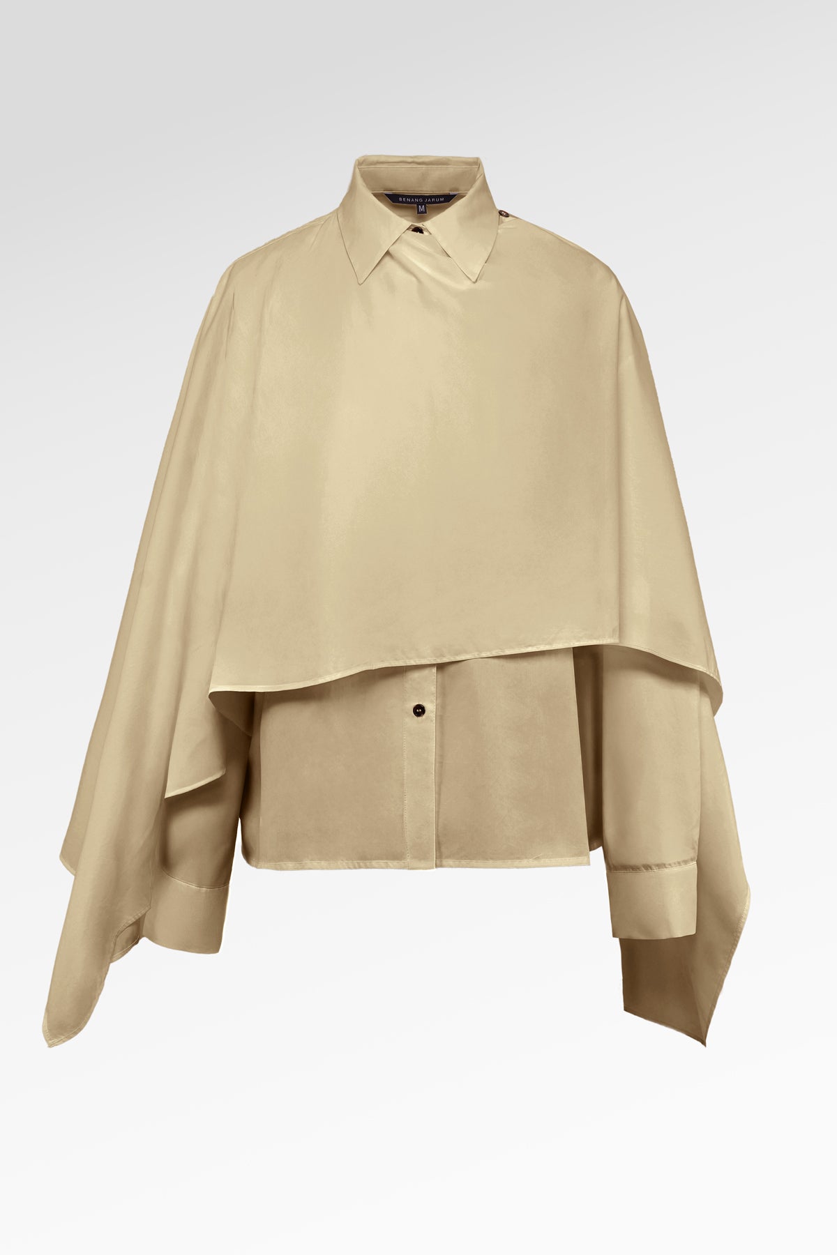Rhea Cape Shirt - Khaki – Benang Jarum