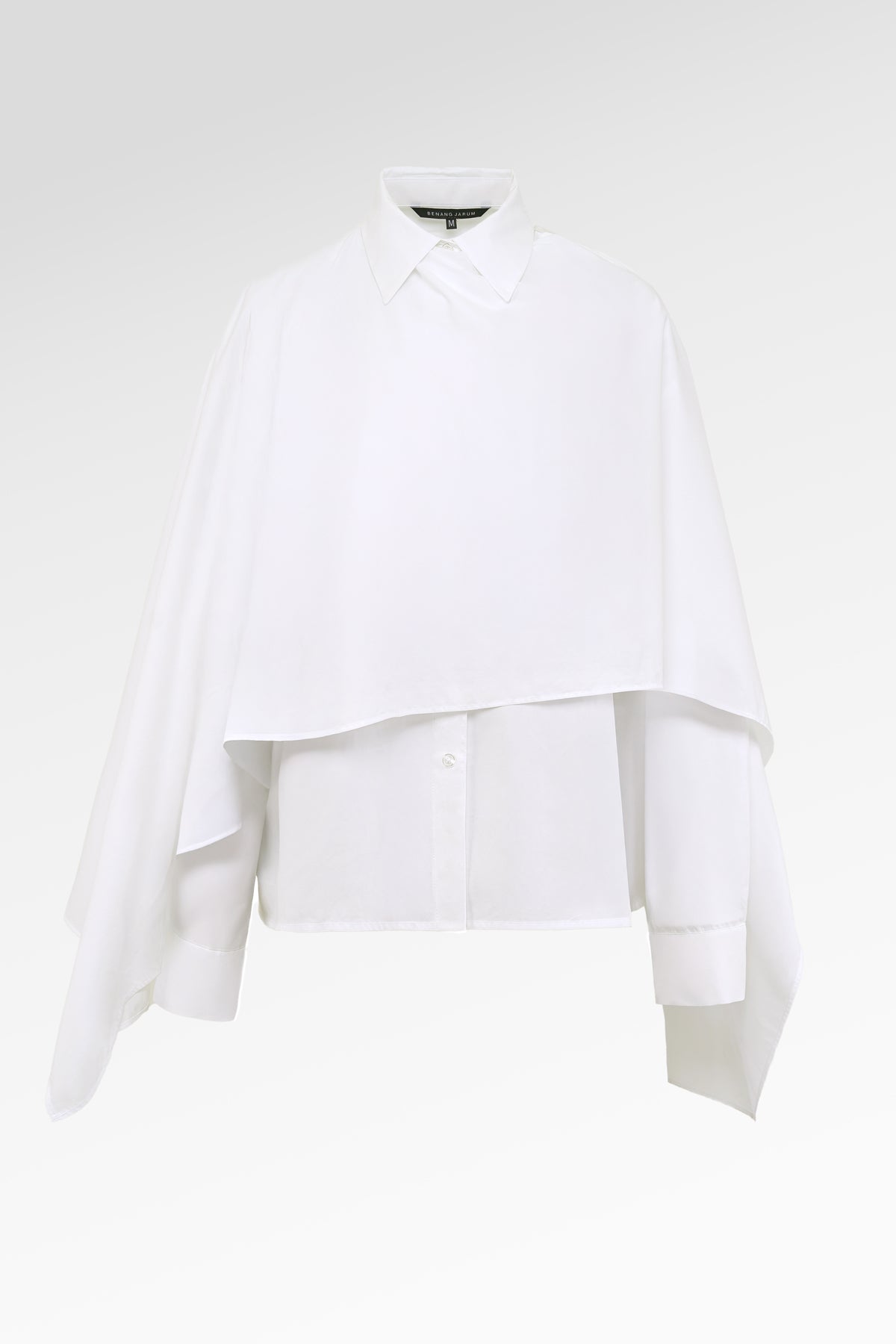 Rhea Cape Shirt - White – Benang Jarum