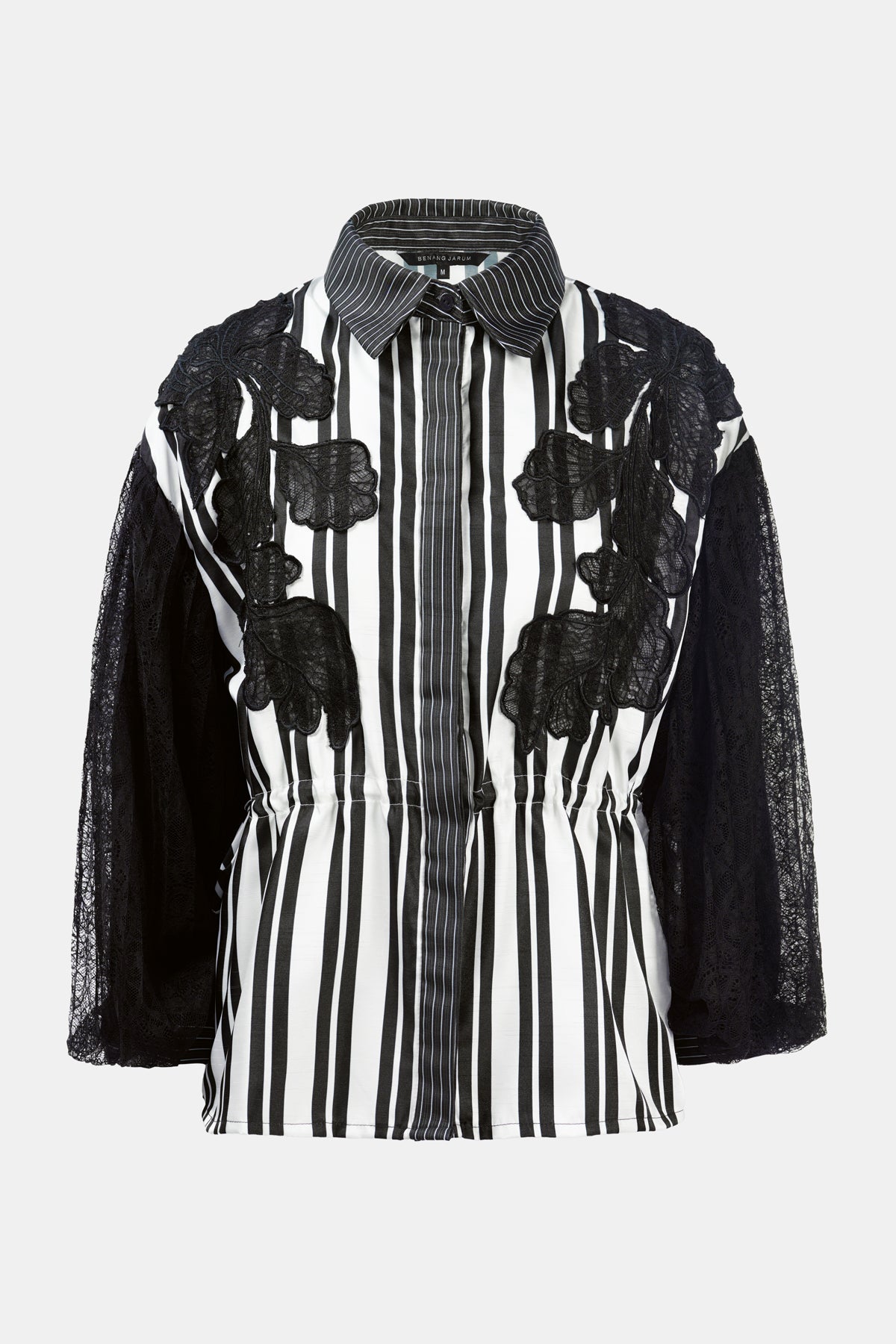 Rielle Embroidery Shirt - Black – Benang Jarum