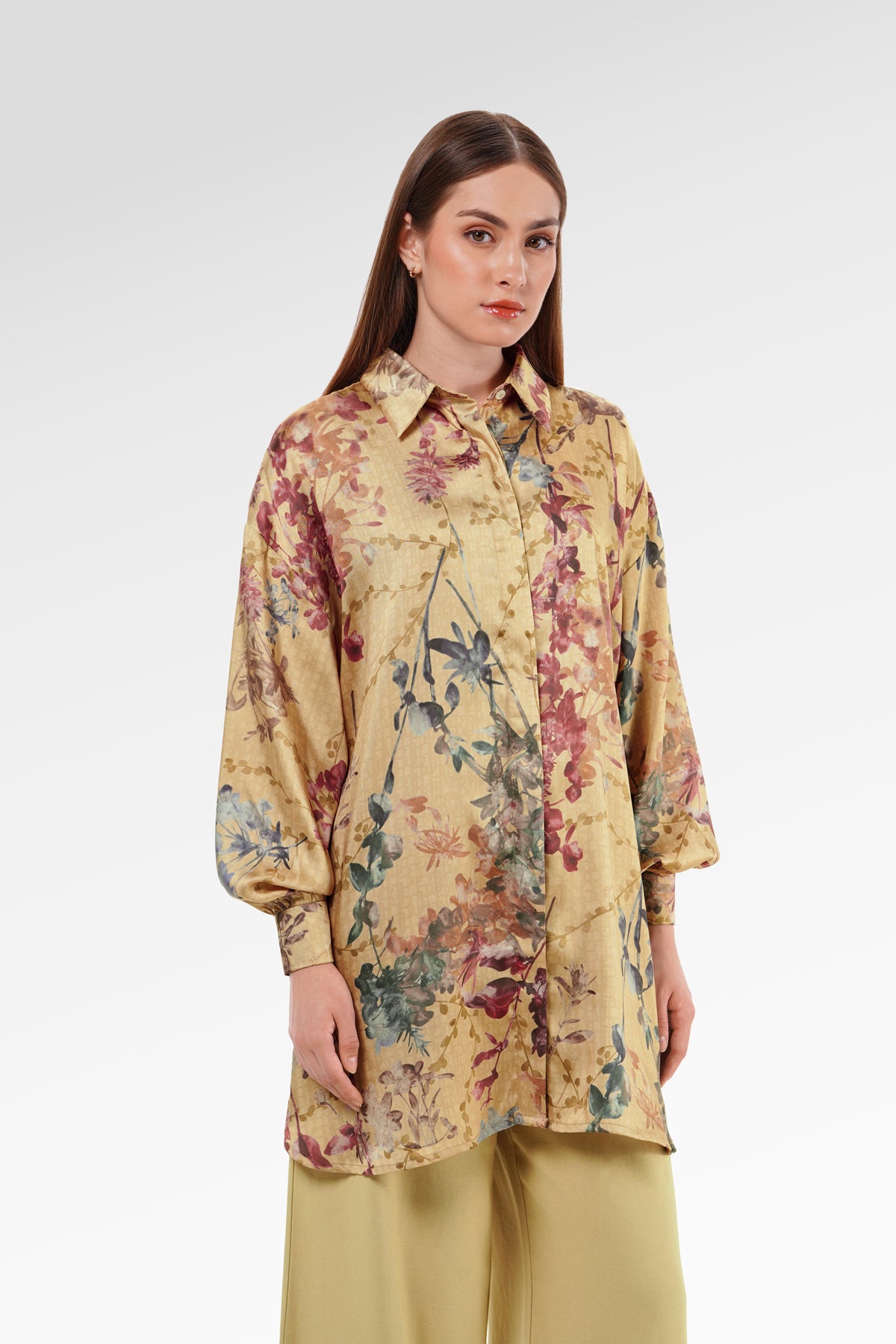 Viola Oversized Shirt - Marigold – Benang Jarum